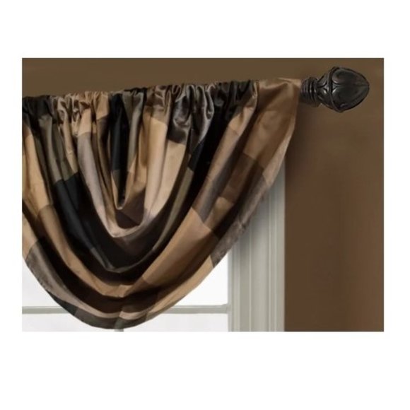 Allen + Roth | Accents | Allen Roth Raja Jacquard Window Valance Brown ...